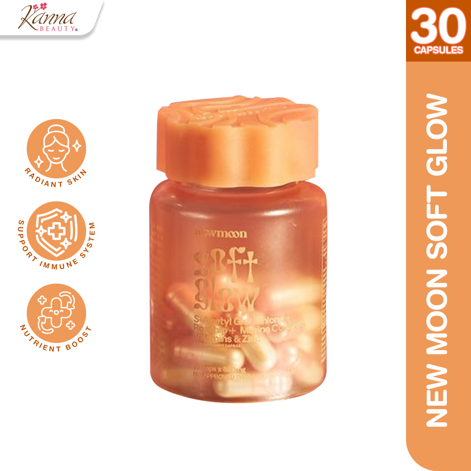 New Moon Soft Glow 30s Capsules | S-Acetyl Glutathione + Sodium ...
