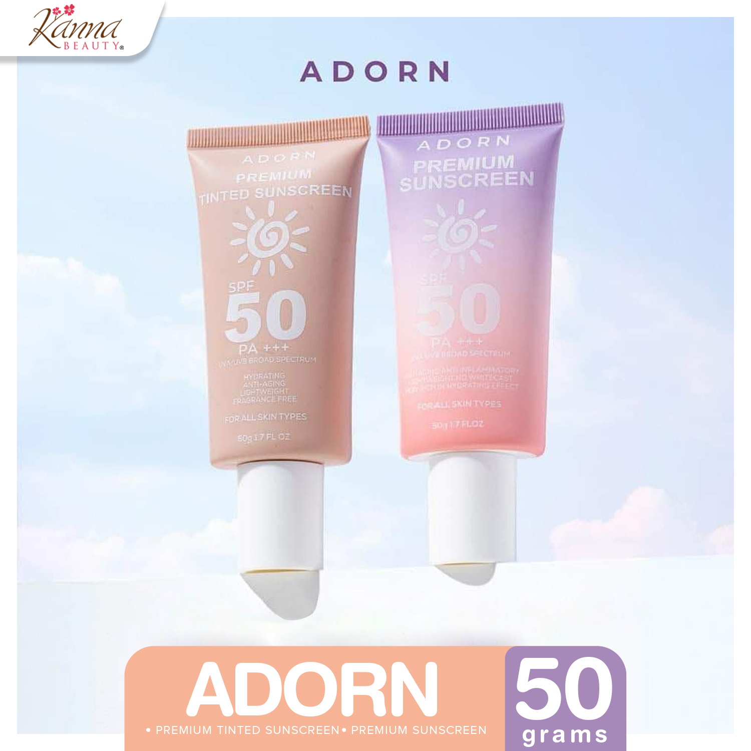 ADORN SUNSCREEN WITH SPF 50 – Kanna Beauty