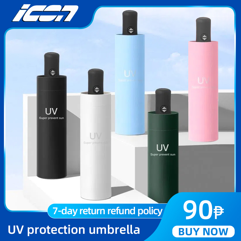 ICON 3folds uv Windproof and shelter from rain sunscreen umbrella