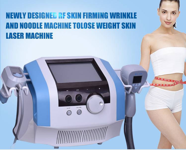Ultrasound RF Body Slimming Machine With Double Handles Fat Loss Skin ...
