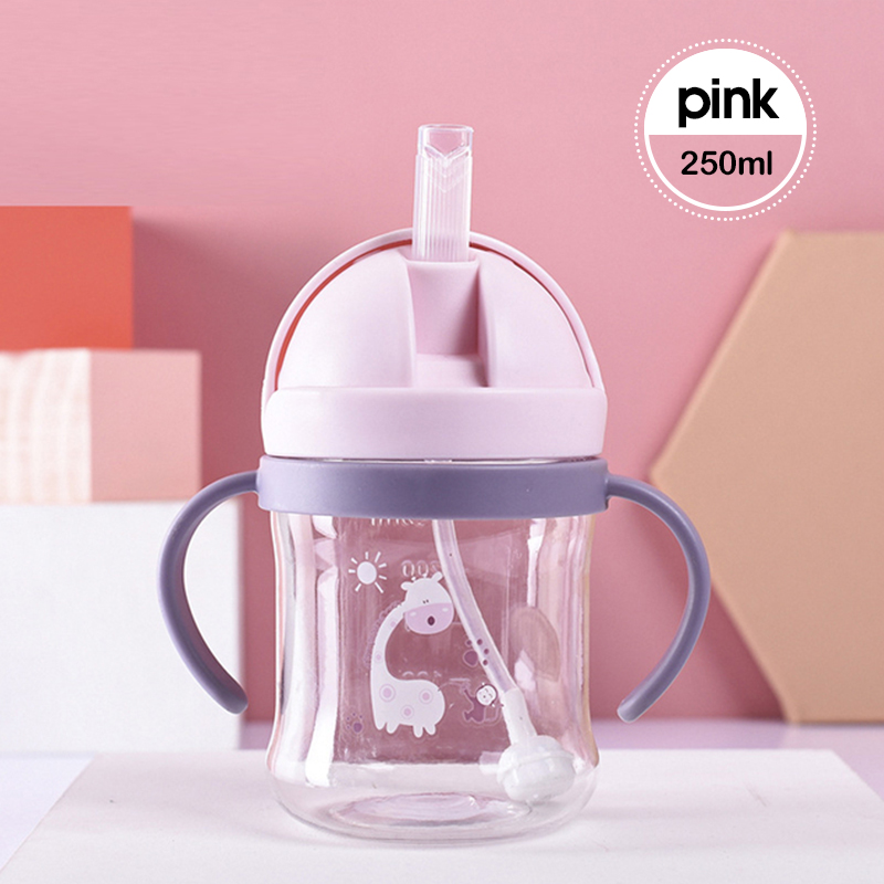 Baby Water Drinking Cup Handle Hands Free BPA-free Safe Tasteless ...