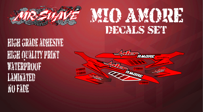 Yamaha Mio Amore Sticker Orange