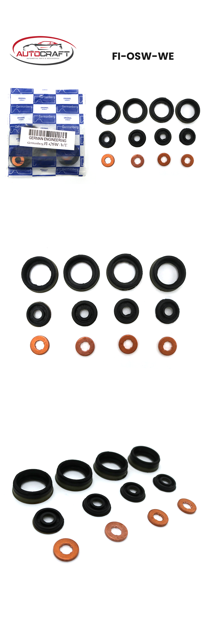 Germanberg FI-OSW-WE Washer Kit Injector Seal Set - LatestGadget