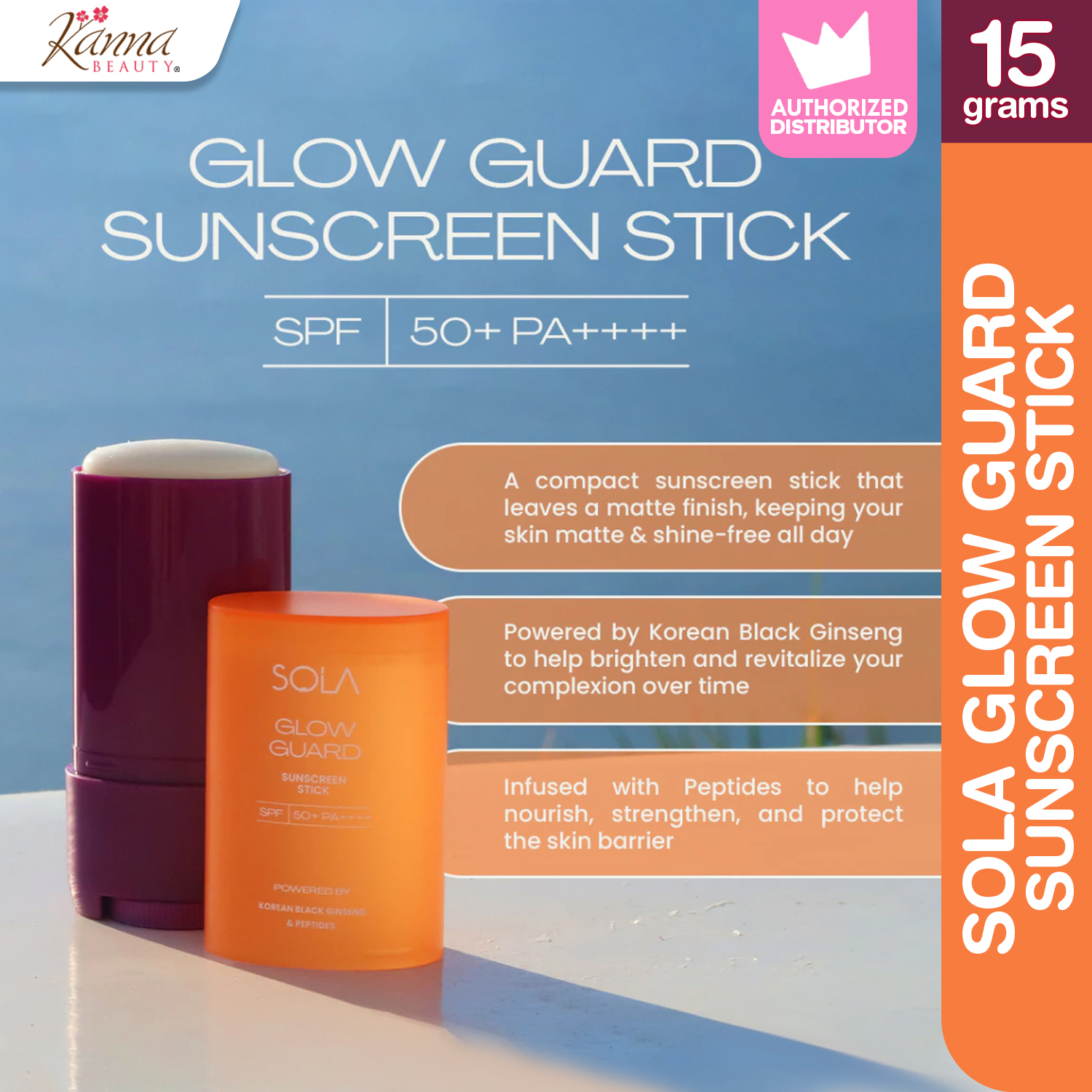 SOLA Glow Guard Sunscreen Stick SPF 50+ PA++++ – 15g – Kanna Beauty