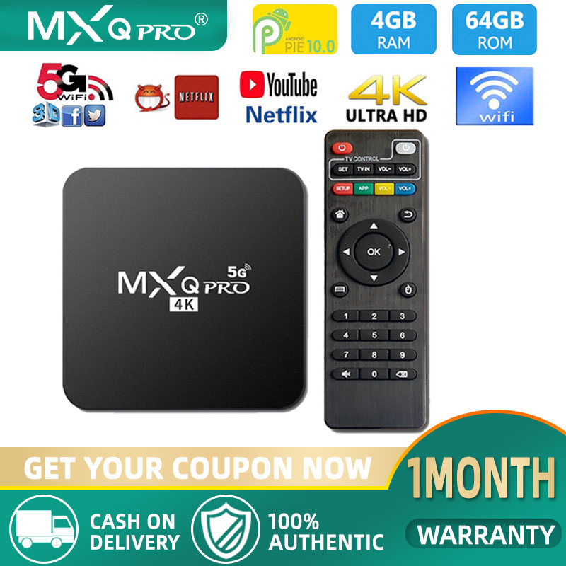 mxq pro 4k android tv box 5g smart tv 2022 4G RAM+64G ROM android smart tv box for non smart tv ...
