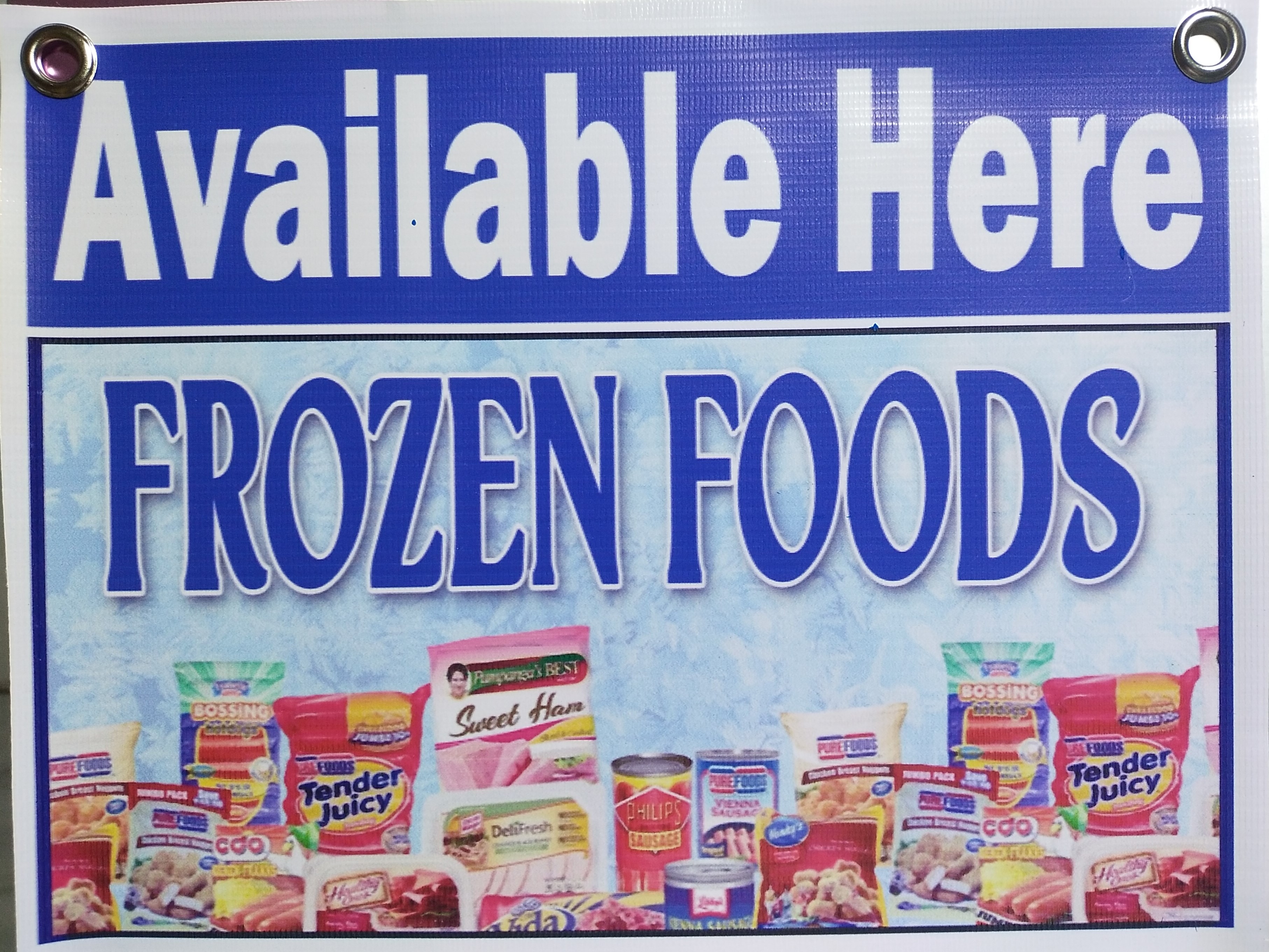 Frozen Food Signs