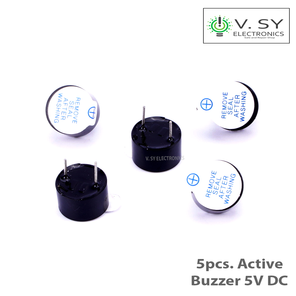 5PCS 5V Active Buzzer Magnetic Long Continous Beep Tone Alarm Ringer ...