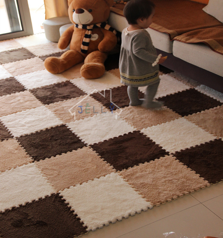 Child Carpet Baby Assembled Home Shaggy Soft Splice EVA Foam Mats ...