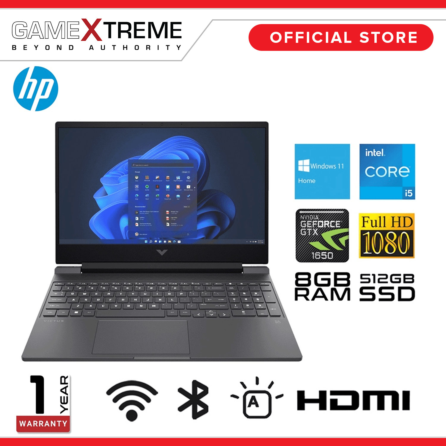 HP Victus 15.6" Gaming Laptop i5-12450H 8GB/512GB SSD Mica Silver 15 ...