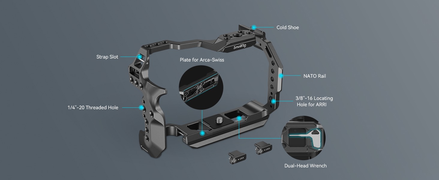 SmallRig Full Metal Cage Kit for Canon EOS R6 Mark II Mirrorless Camer ...