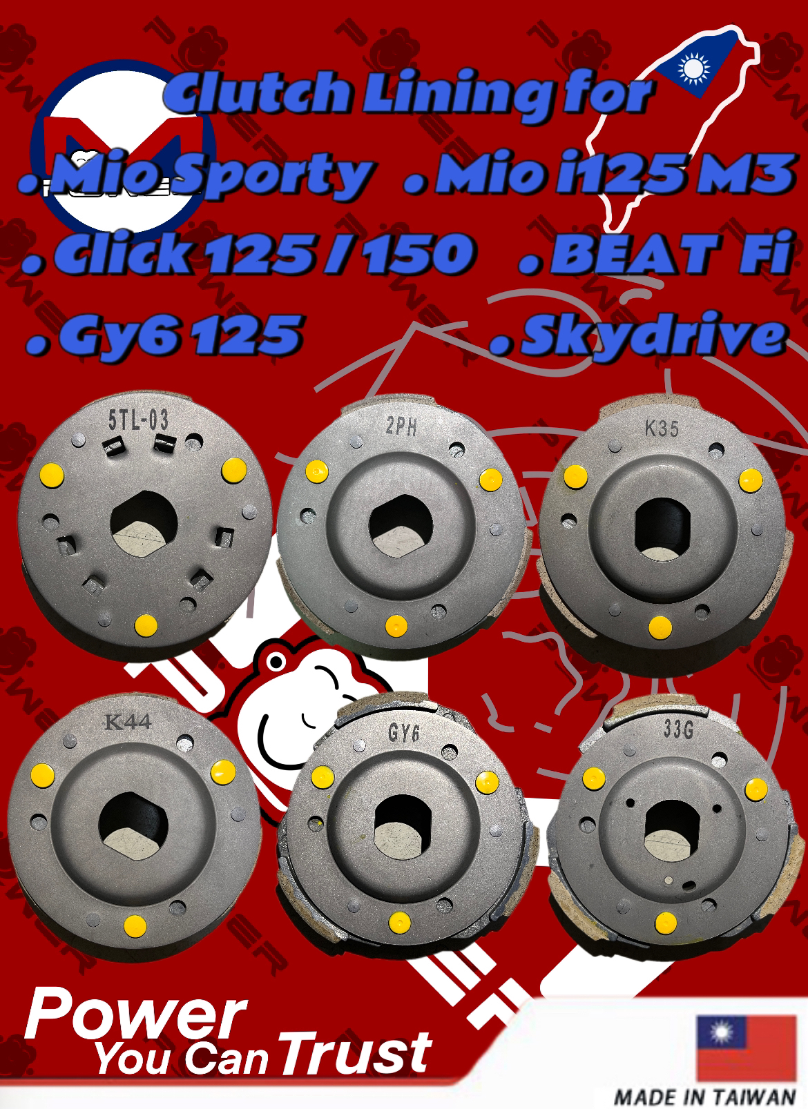 Shop Honda Click 150i V2 Clutch Lining online | Lazada.com.ph