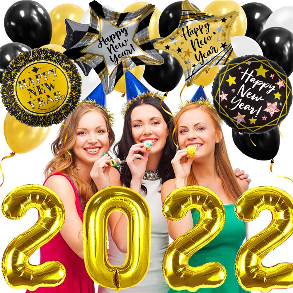 2022 Happy New Year Balloons Decorations Kit, New Years Eve Party ...