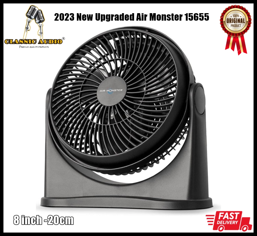 Air Monster Air Monster 12 Inch Adjustable Height Pedestal Floor Fan