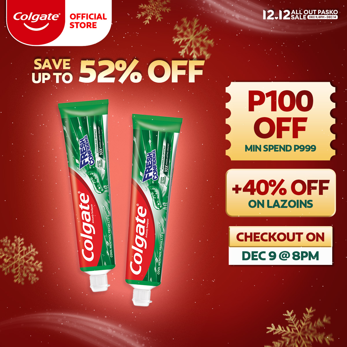 Shop Colgate Fresh Confidence Toothpaste For Fresh Breath 173g Pack Of ...