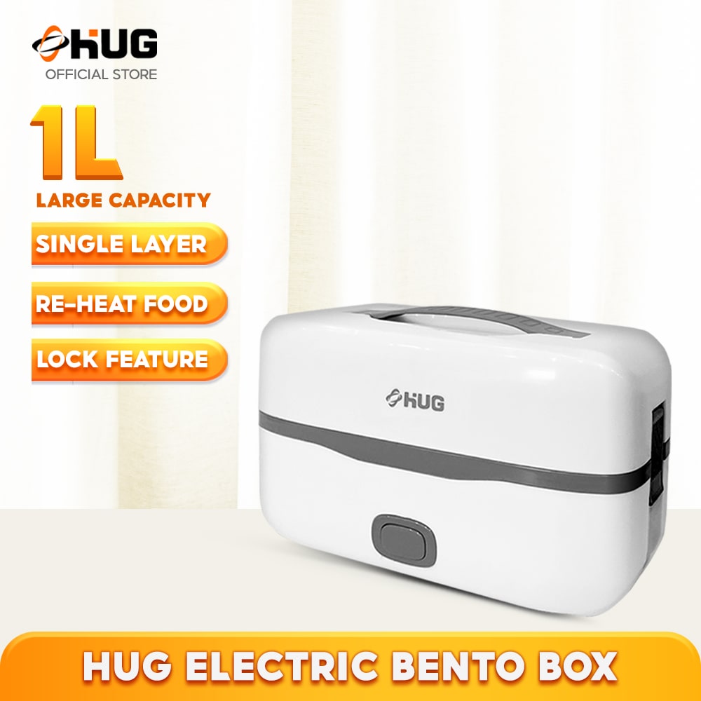 Hug Portable Electric Lunch Box Heating Double Layer Stainless Cooking ...