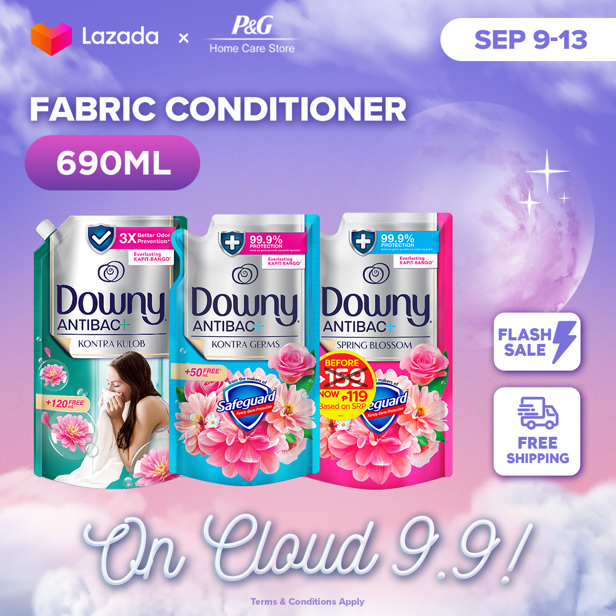 Downy Fabric Conditioner Kontra Germs Kontra Kulob Spring Blossom 690ml ...