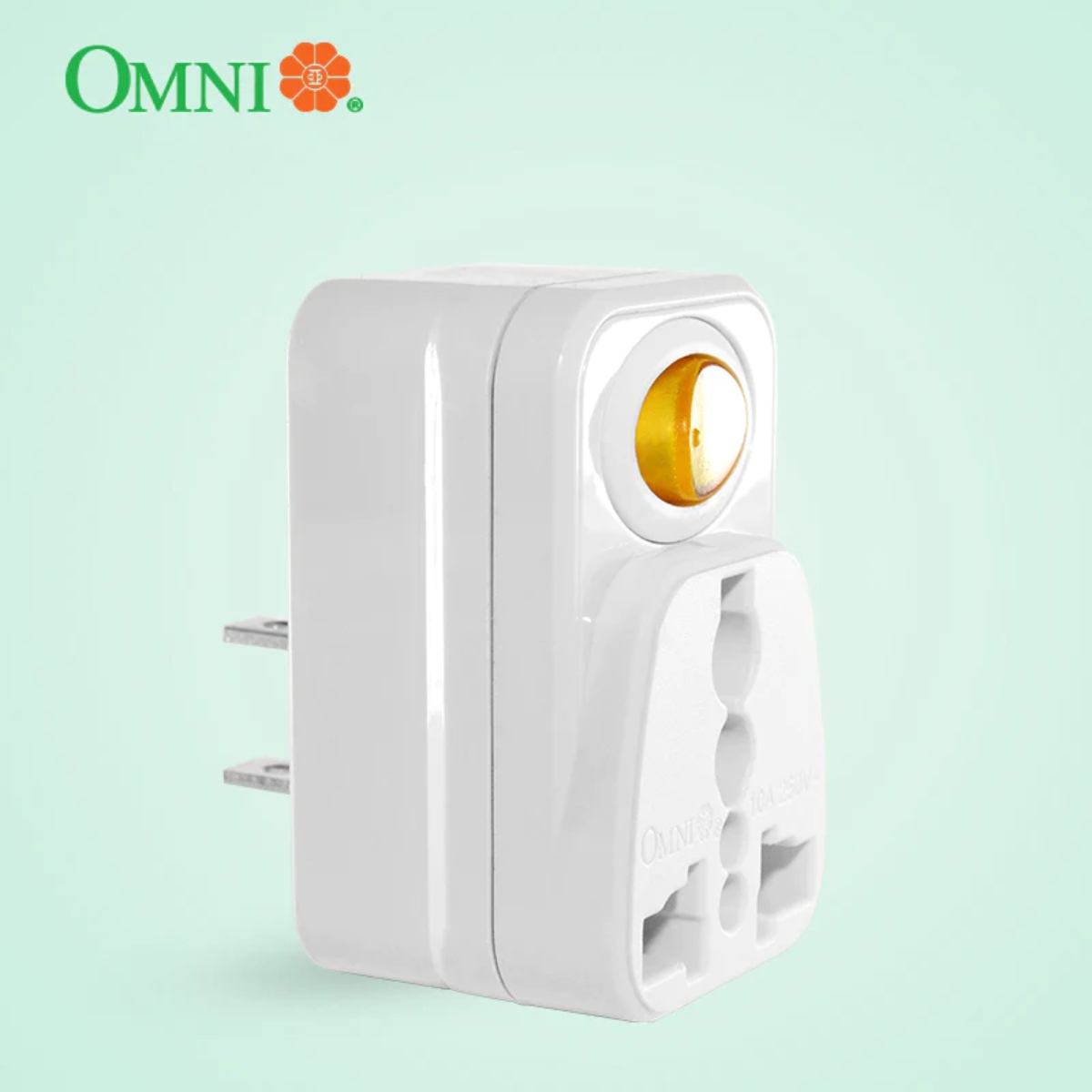 OMNI Universal Adapter Plug with Switch 10A 220V for Electrical Outlet ...