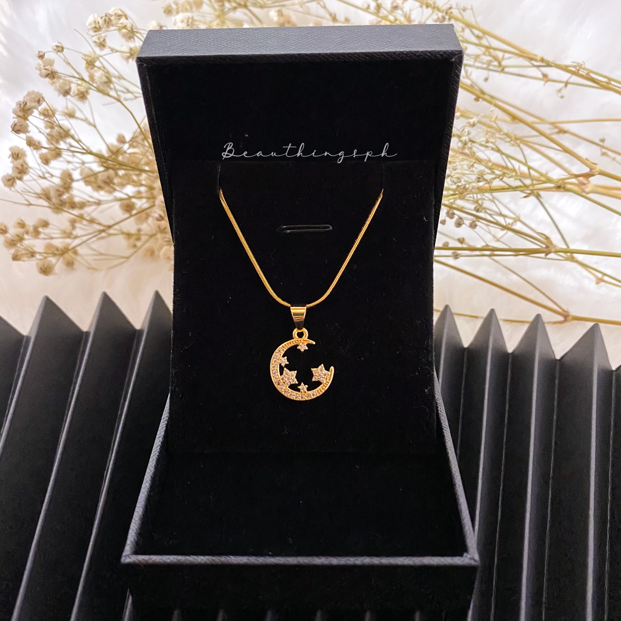 Tala by Kyla Inspired Moon Stars Necklace Faux Diamond Strand Necklace Men S Fashion Accessory Set Warranty Necklace Lazada Lazada PH