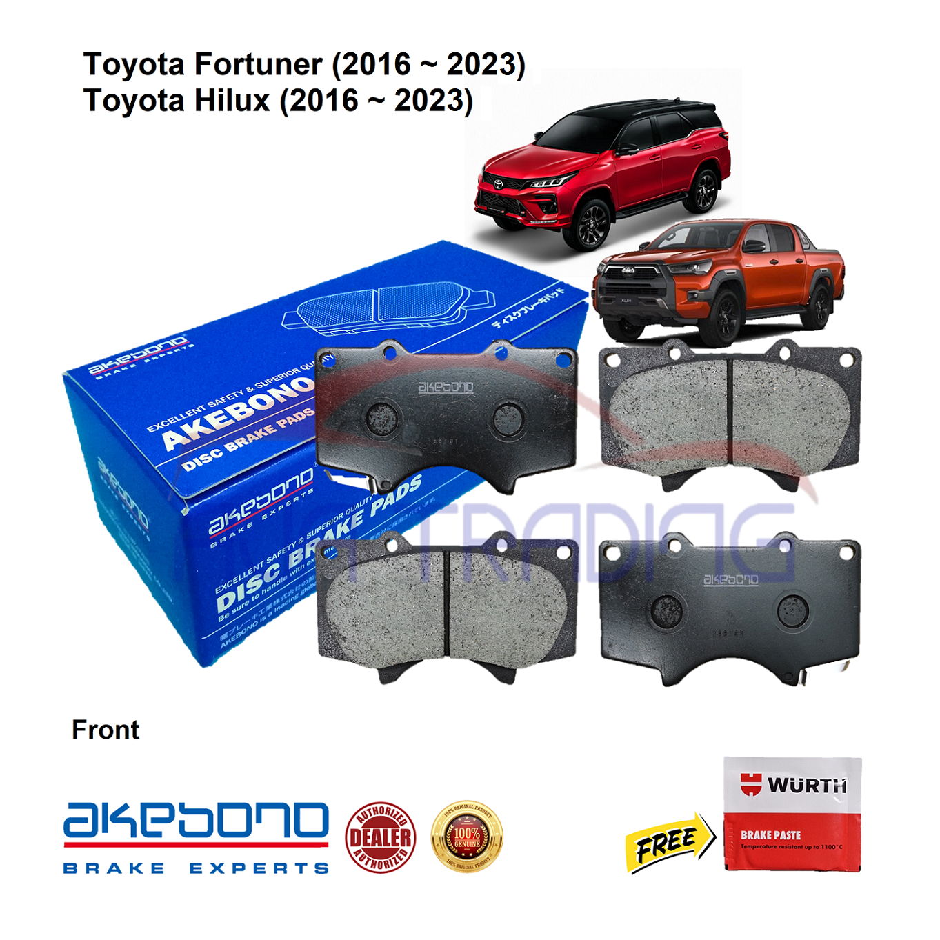 Shop Toyota Fortuner Brake Pad online | Lazada.com.ph