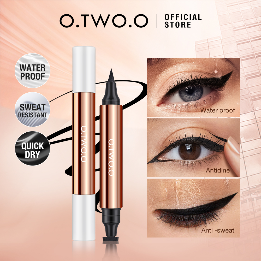 O.TWO.O 2 in 1 Liquid Miraculous Cat-Eye Stamp Eyeliner Pen Long ...