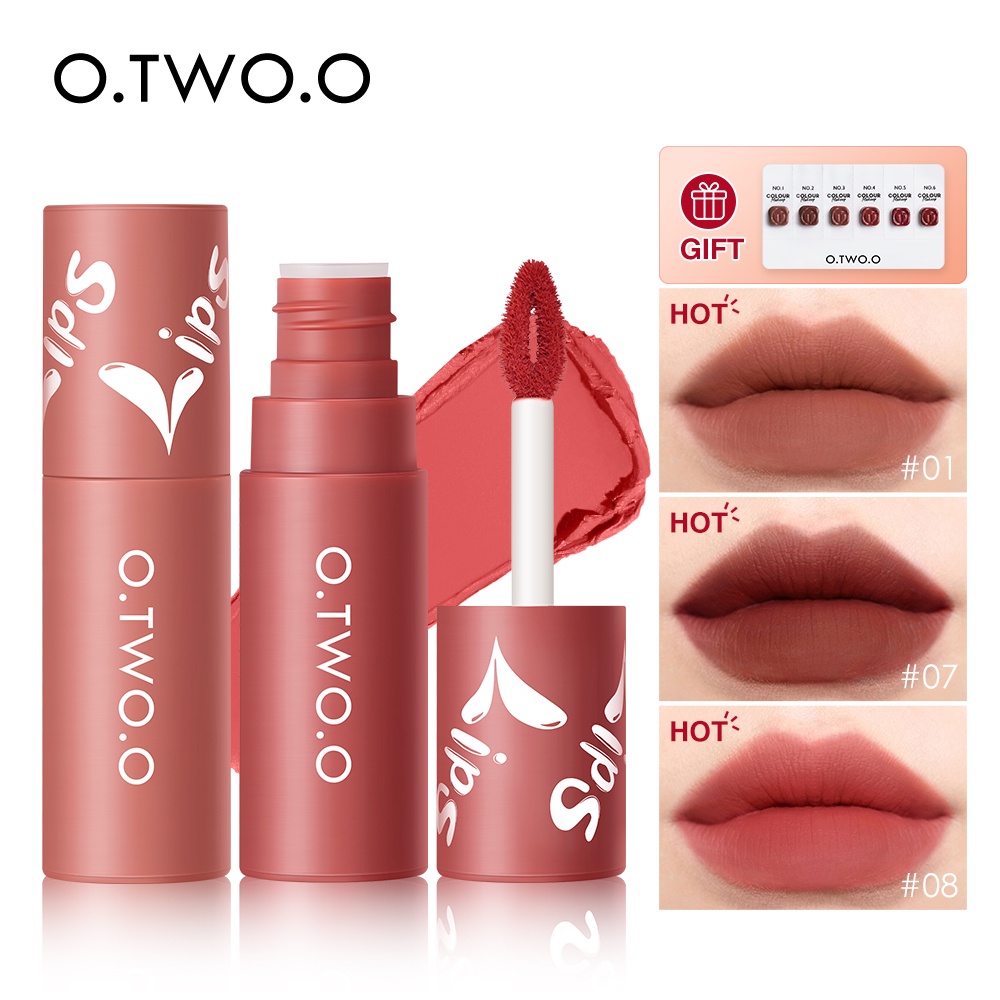 O.TWO.O Velvet Matte Liptint Get Free Gift Lip & Cheek Mud Dual-use Lip ...