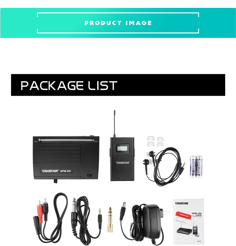 Takstar WPM-200 In Ear Stage UHF Wireless Monitor System for Studio Re ...